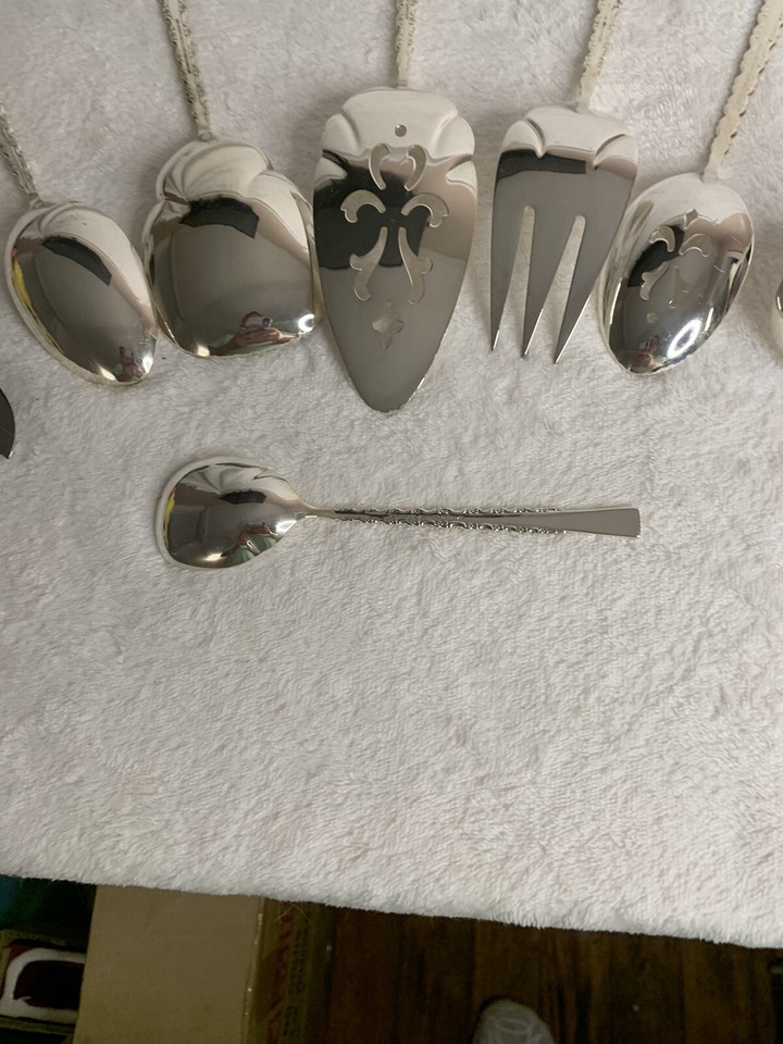 Vtg International Deep Silver Silver plate Empress Serving Set | eBay