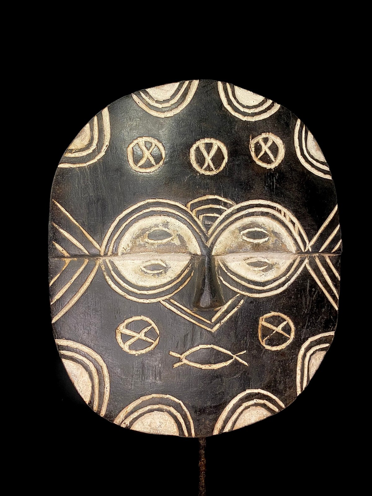Teke African mask antiques tribal art Face vintage Wood Carved Vintage ...