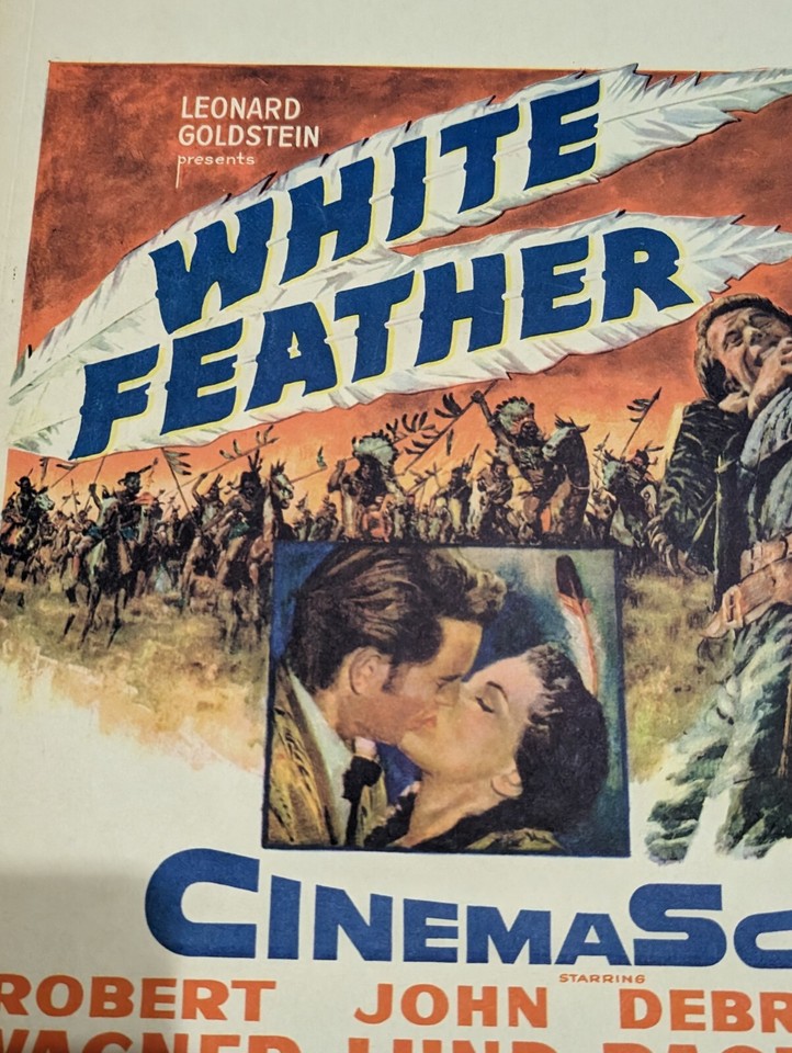 WHITE FEATHER original 1955 movie poster CinemaScope ROBERT WAGNER ...