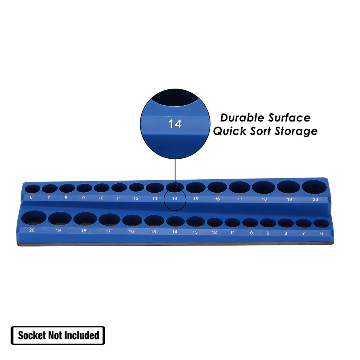 Socket Organizers WORKPRO 3/8-inch Magnetic Socket Organizer Set, 2 ...