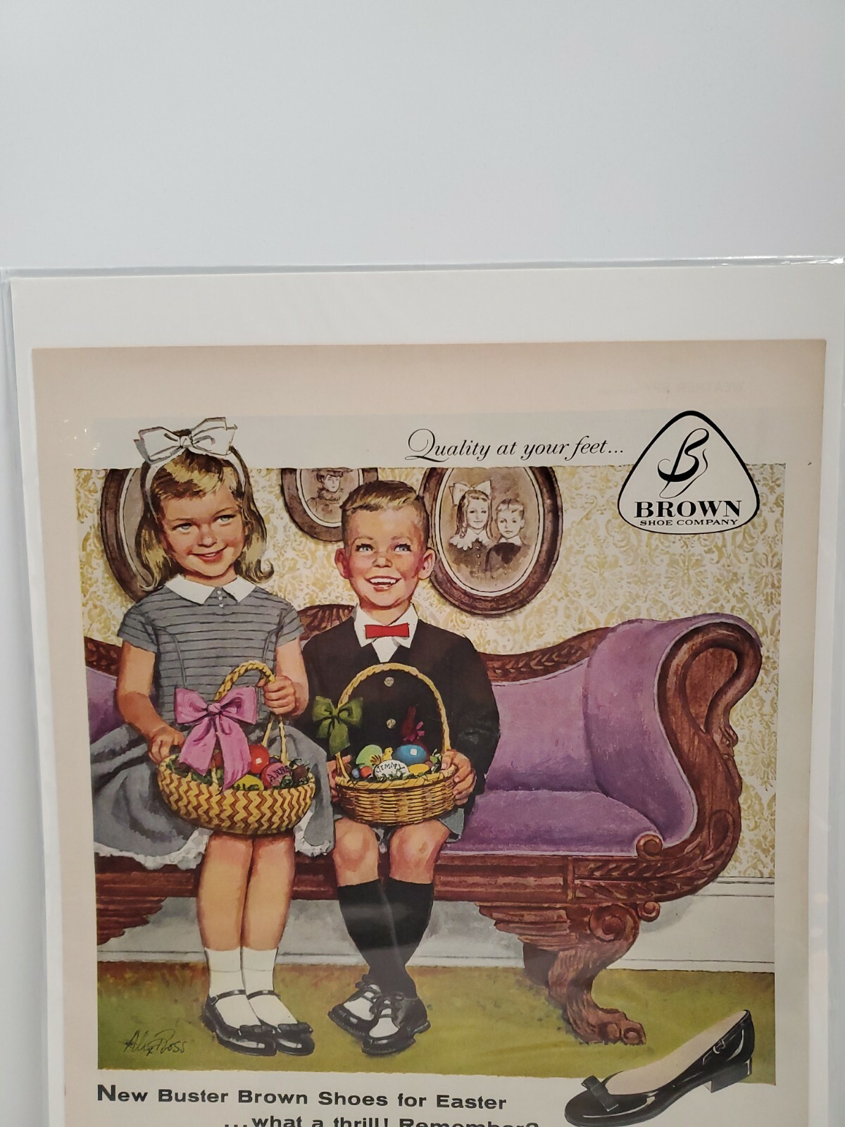 Vintage Buster Brown Kids Shoes Magazine Ad Page | eBay