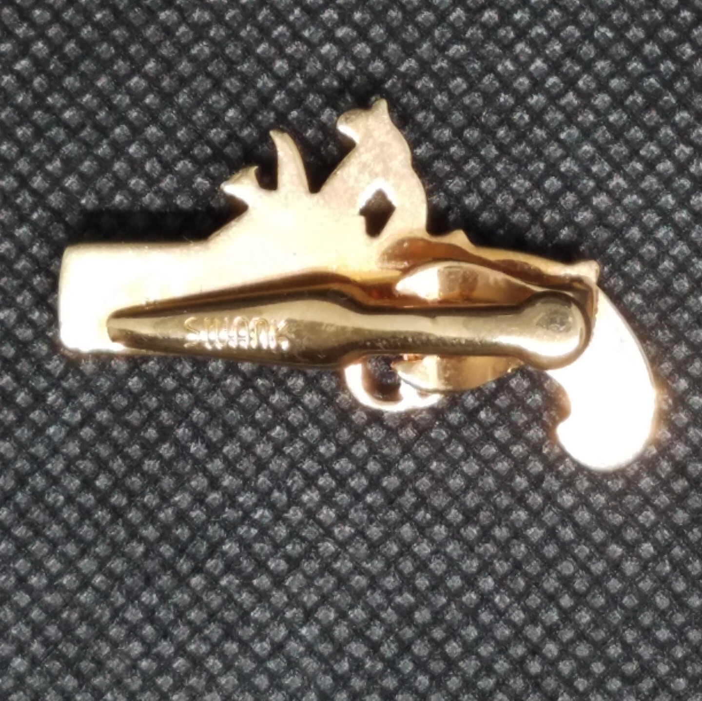 Flintlock Revolver Vintage SWANK Tie Bar Clip gun der… - Gem