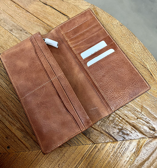 Full Grain Leather Bifold Long Wallet | eBay