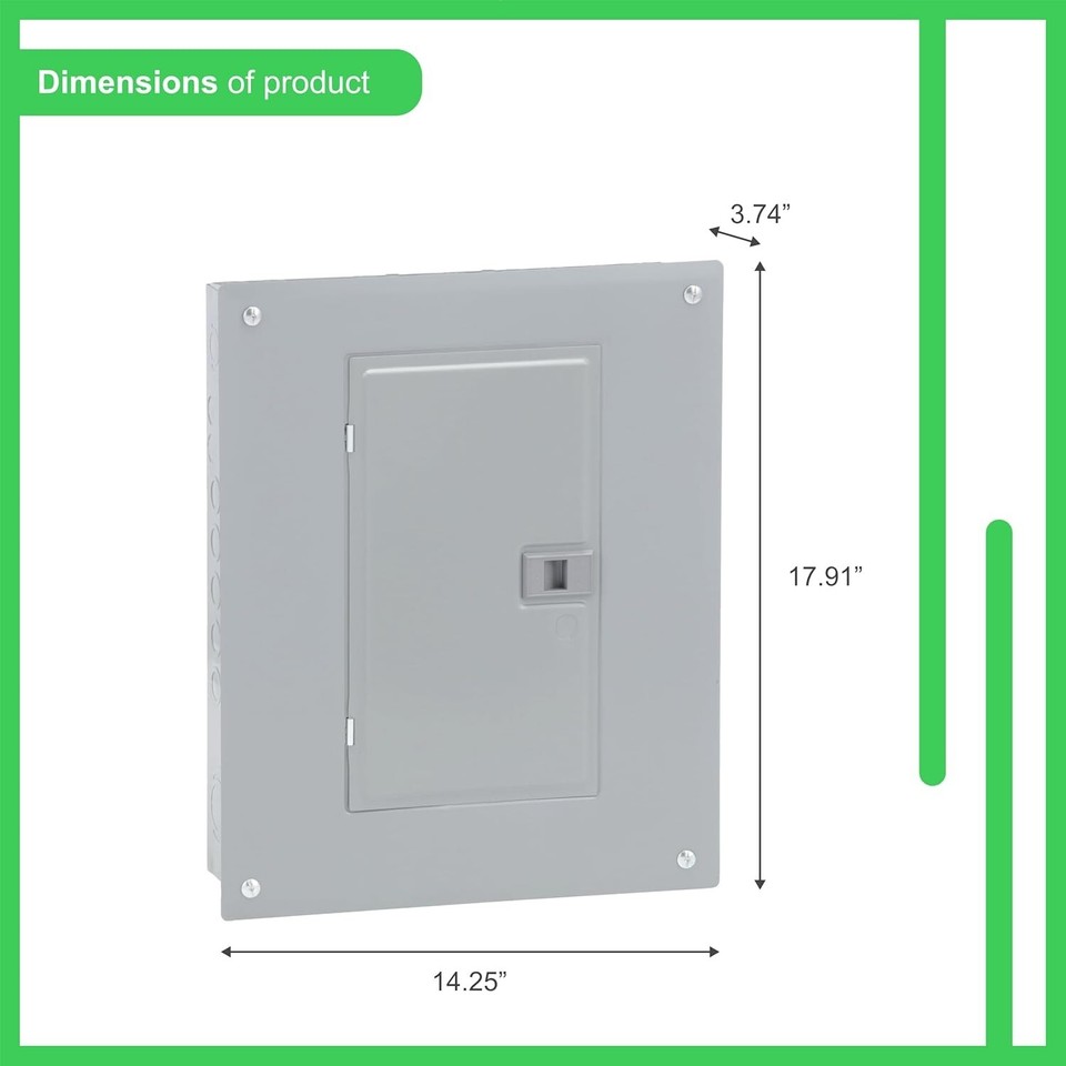 Square D 125-Amp 24-Circuit 12-Space Electric Main Breaker Load Center ...