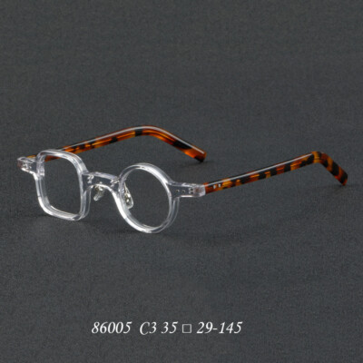 Vintage Square Round Eyeglass Frames Transparent Wacky Glasses Unisex ...