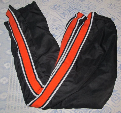 Varsity Spirit Cheerleader Warm-up Pants Size L Black Orange Fleece ...