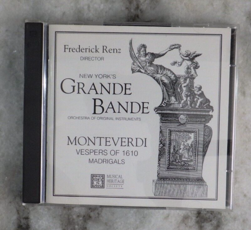 NEW YORK'S GRANDE BANDE CLAUDIO MONTEVERDI Vespers Of 1610 Madrigals | eBay