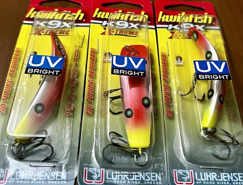 3 Luhr Jensen Kwikfish Xtreme Series K9X Crankbait Lures FLUORESCENT ...