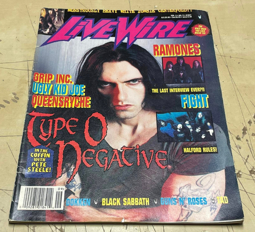 Vintage 1995 Live Wire Music Magazine VOL 5 # 9 Aug/Sept Ramones Black ...