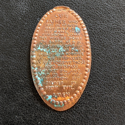 Religious Lord's Prayer Token - Press Coin Elongated Penny Souvenir | eBay