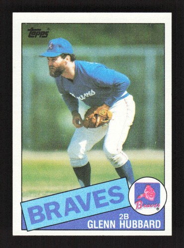 1985 Topps Baseball Glenn Hubbard #195 Atlanta Braves | eBay