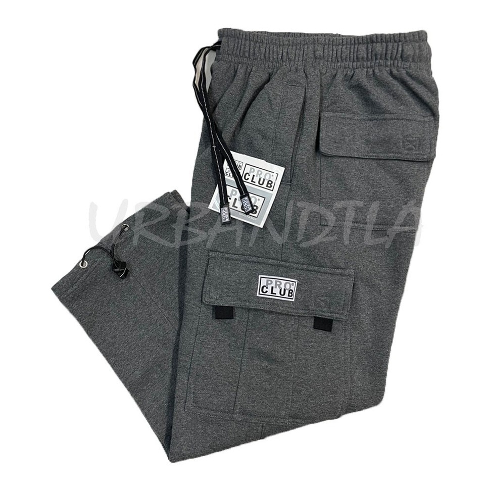 Pro Club Men's Heavyweight Fleece Cargo Sweatpants XS-3XL | eBay