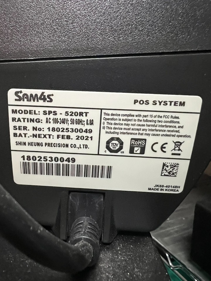 Sam4S SPS-520RT Cash Register with drawer and keys | eBay