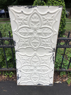 140 antique pressed tin panels , 24 inches by 48 inches , Great ...