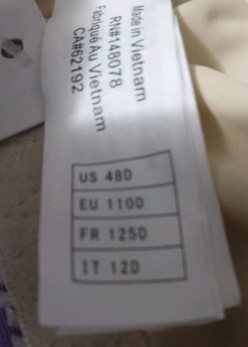 Curve Muse Lingerie Size 48D Semi Sheer Full Cup Unlined Lace Underwire ...