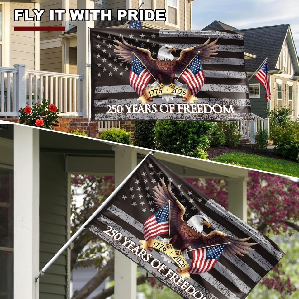 America 250 Flag 3x5 Outdoor 250 Year American Anniversary Flag 150D ...
