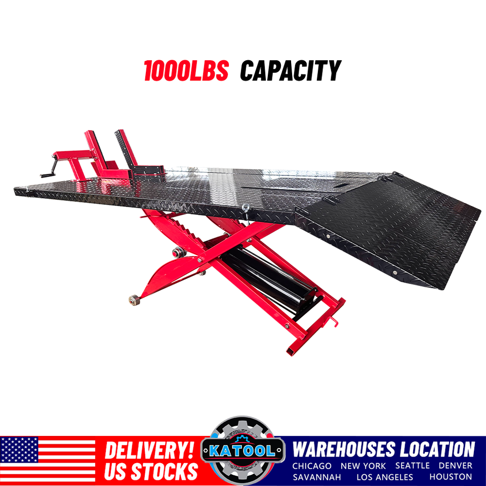Motorcycle Lift Table 1000lbs Capacity Motorcycle Support Stand Jack ...