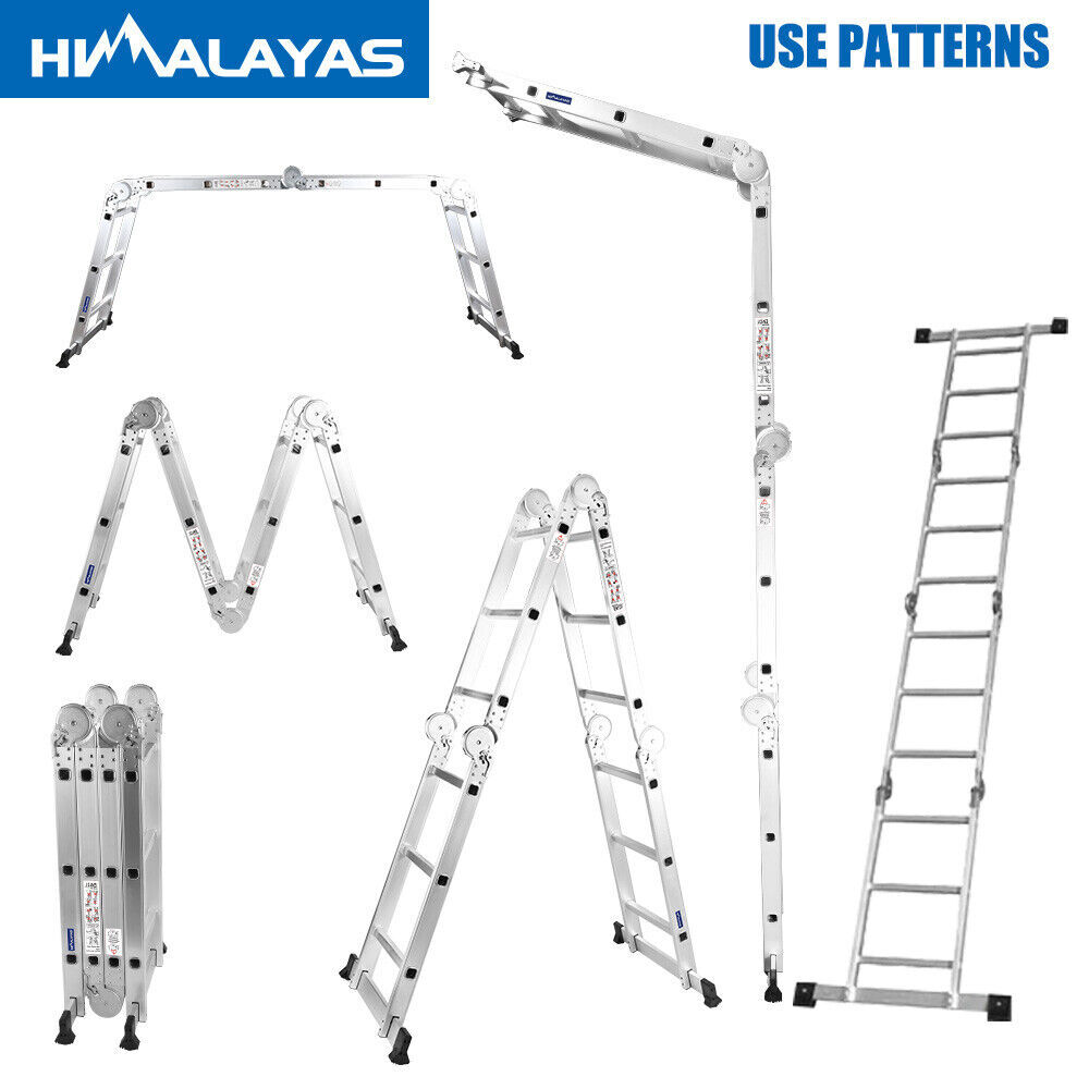 2.6Meter Tall Aluminium Folding Ladder Step Extension Multi Purpose ...
