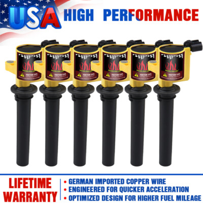 6 Pack DG500 Ignition Coil For Ford Escape 3.0L V6 2003 2004 2005 2006 ...