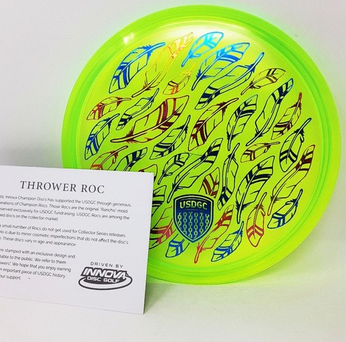 Thrower Roc CH PAT#'s USDGC Feathers COA 180g NEW Innova PRIME Disc ...