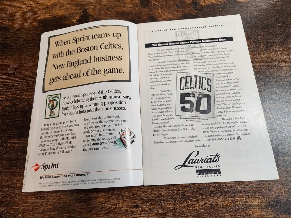Oct. 1997 Boston Celtics Tonight Program vs. Miami Heat with Alton ...