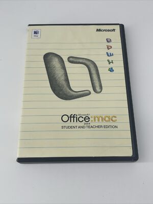 Microsoft Office Mac 2004 Student and Teacher Edition Software 3 keys w ...