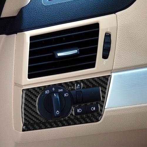 Carbon Fiber Interior Headlight Console Switch Cover Trim For BMW X3 ...
