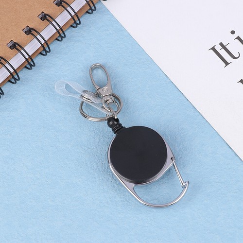 Anti-theft Metal Easy-to-pull Buckle Rope Keychain Sporty Retractable ...