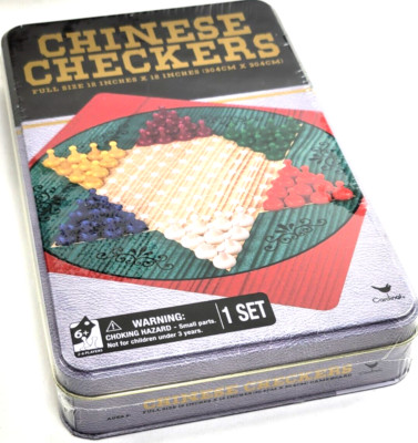 Cardinal Classics Chinese Checkers Game In A Tin Fun for Adults & Kids ...