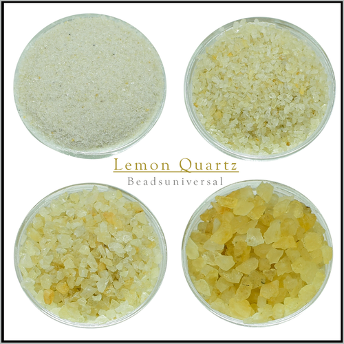 Pierre Précieuse En Quartz Citron Brut Et Poudre Écrasée Pour Artisanat ...