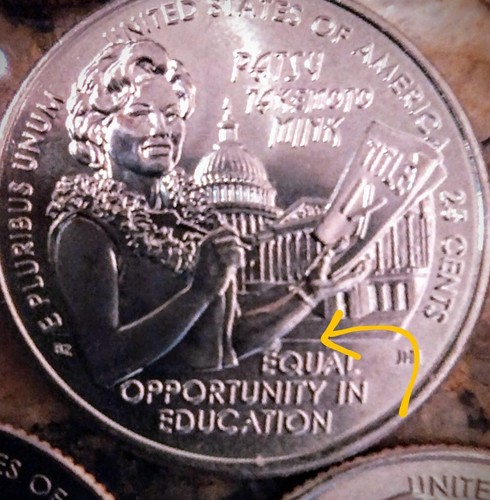 2024 P Pasty Takemoto Mink QUARTER ERROR die chip on forearm | eBay