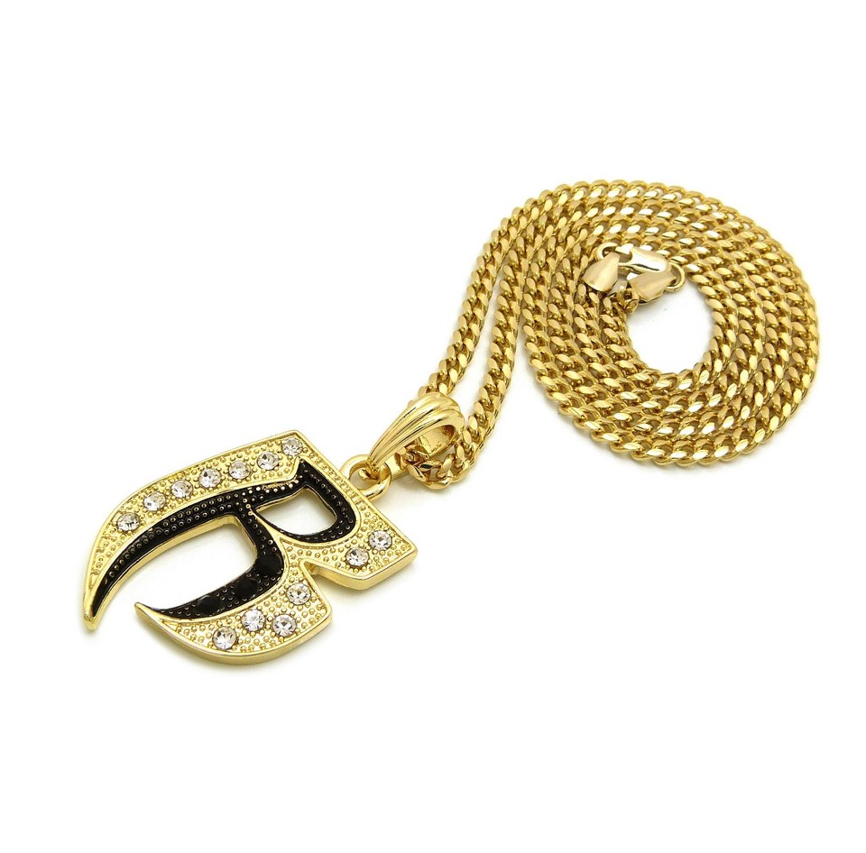 NEW 'R' RUFF RYDERS PENDANT & 24" VARIOUS CHAINS HIP HOP NECKLACES ...