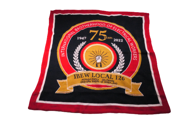 IBEW 126 International Brotherhood of Electrical Workers Knitted Throw ...