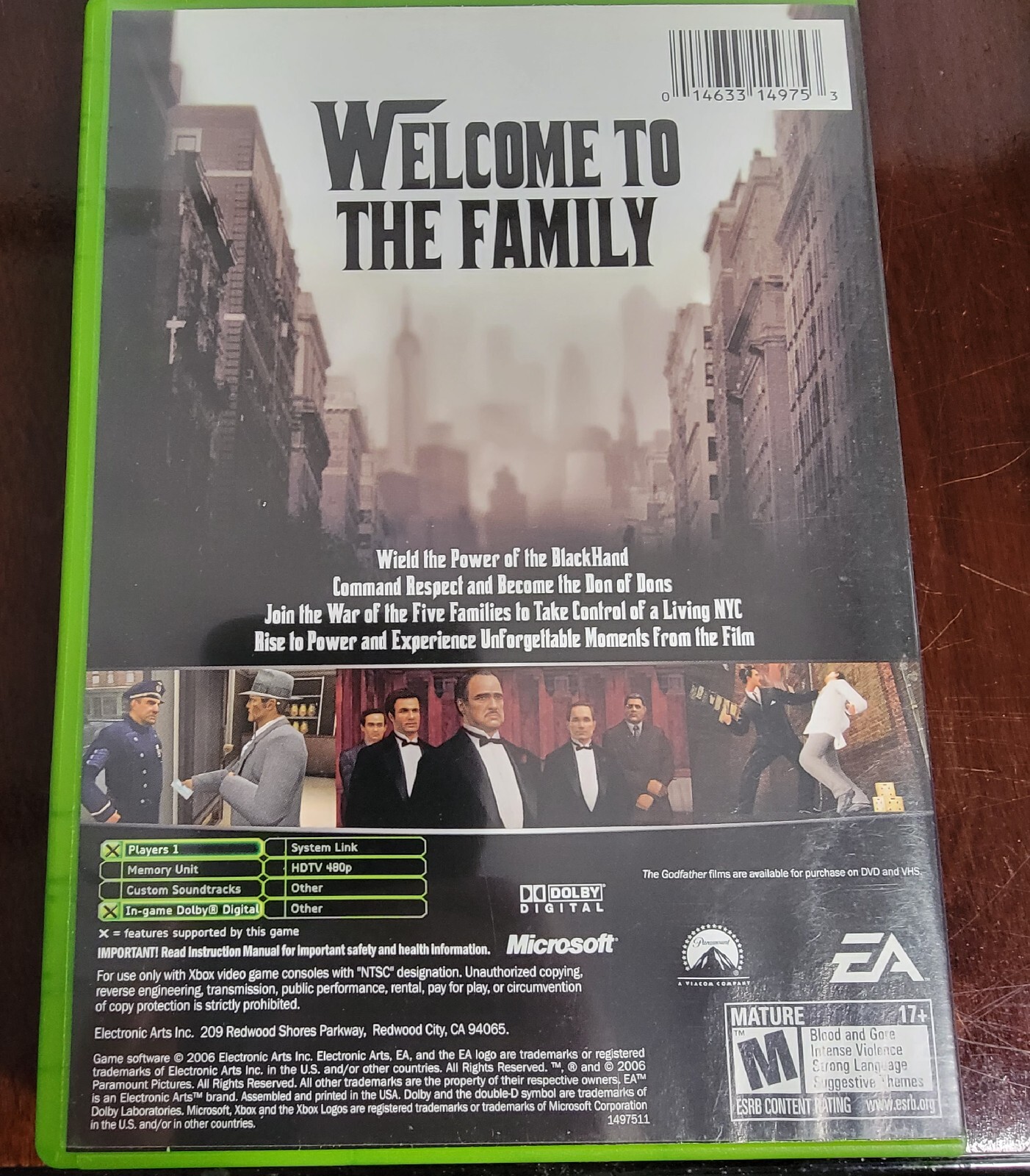 Microsoft Xbox The Godfather The Game Complete Edition With Map Tested ...