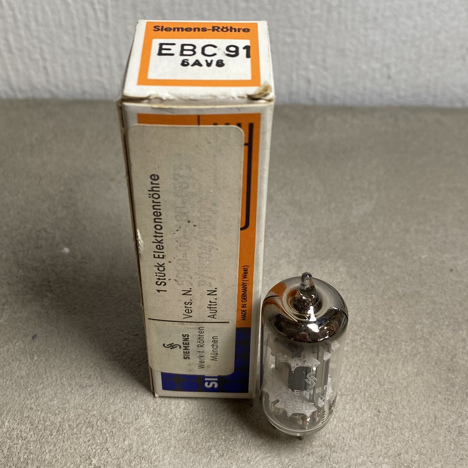Siemens EBC91 = 6AV6 Röhre, geprüft- gut mit Funke W19S, BWB, tube | eBay