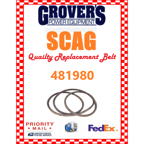 Scag Deck Replacement Belt 481980 - Fits Scag Turf Tigers with the 72 ...