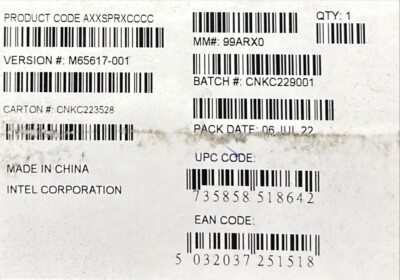 Intel AXXSPRXCCCC CPU Carrier Clip 4th Gen Xeon Scalable Processors NEW ...