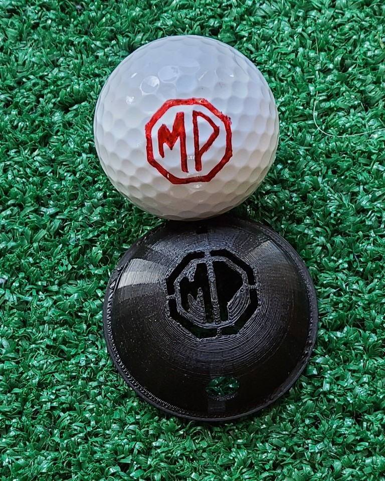 Personalized Golf Ball Stencil - Custom Initials between Alignment ...