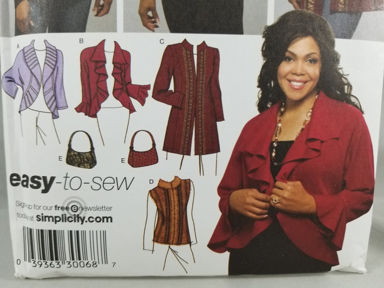 Simplicity Khaliah Ali Collection Jackets Vest Bag Pattern 4051 18W-24W ...
