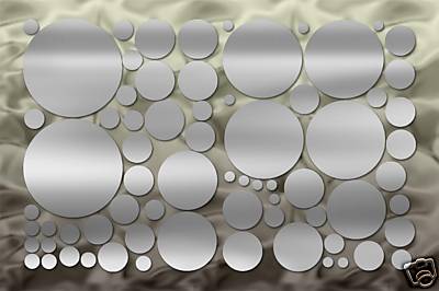 70 Silver Circle Wall Art Decal Stickers Bedroom | eBay