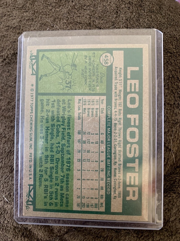 1977 Topps #458 Leo Foster | eBay