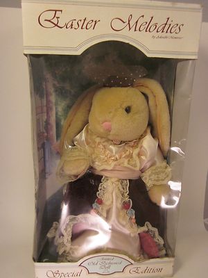 ANCO RABBIT Bunny Doll Easter Melodies Plush VTG Spring Adorable ...