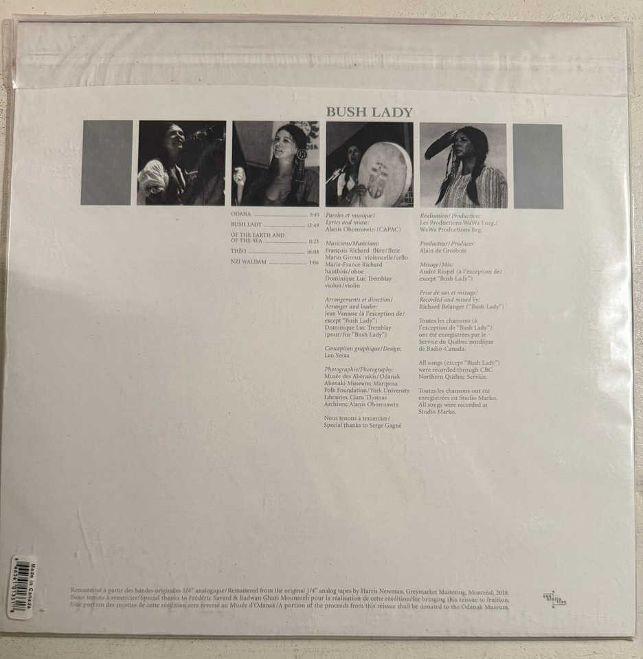 ALANIS OBOMSAWIN – BUSH LADY - 180G VINYL LP NEW - A9 | eBay