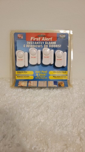 First Alert Instantly Alarm 4 Windows or Doors Peel & Stick security ...