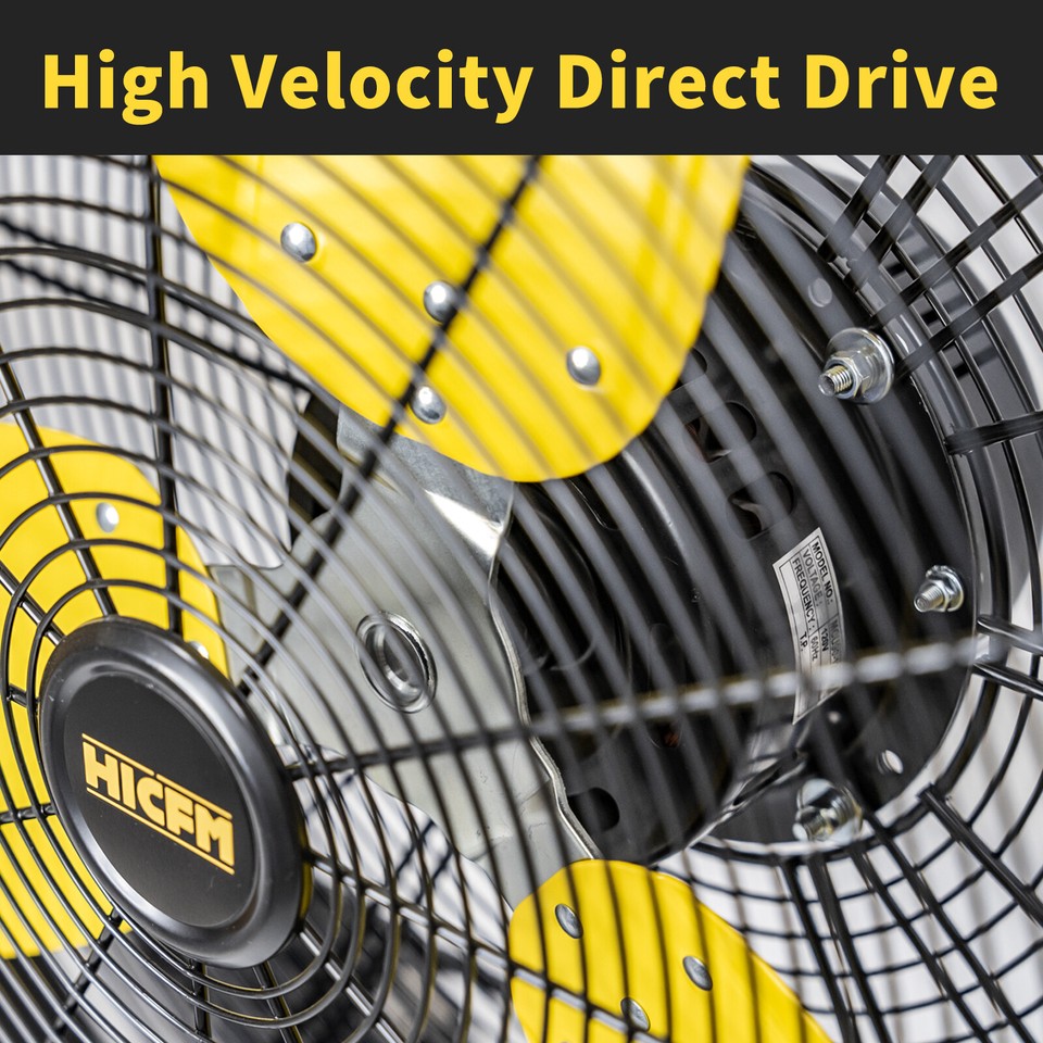36" Industrial Drum Fan, 18600 CFM High Velocity 2 Speed 3/5 HP Heavy ...