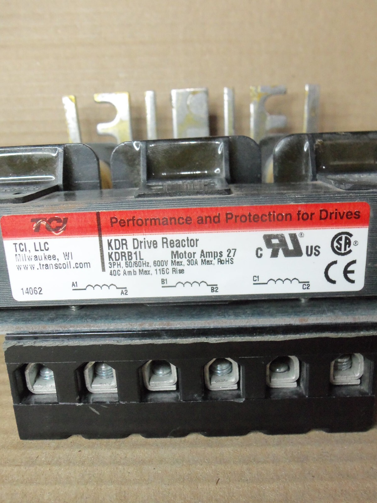 TCI KDRB1L KDR DRIVE REACTOR MOTOR 27 AMPS 3PH 600V MAX | eBay