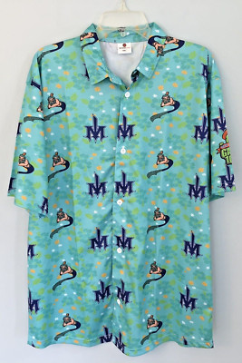 Merman Myrtle Beach Hawaiian Shirt Adult Size XL Pelicans Baseball ...