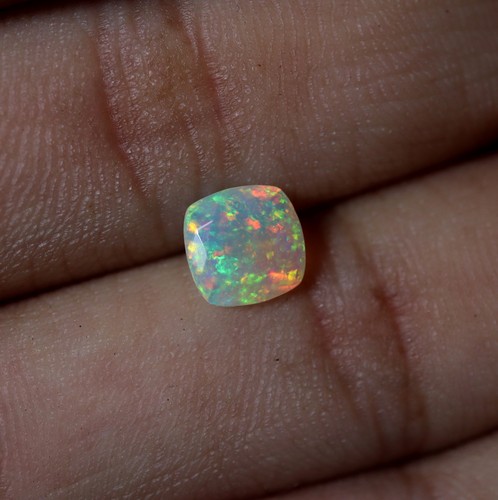 7 MM Square Cut 0.80 Cts Real AAA Green Red Yellow Blue Fire Ethiopian ...