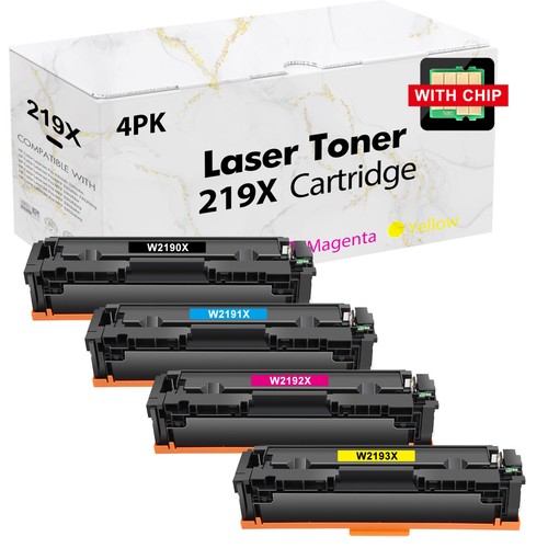 XXL mit Chip 219A Toner Set für HP 219X HP Color Laserjet Pro MFP ...