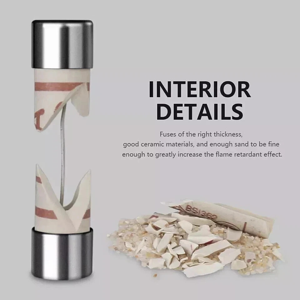 20x Mixed Domestic Fuses 3a 5a 10a 13a Plug Top Household Mains Ceramic ...